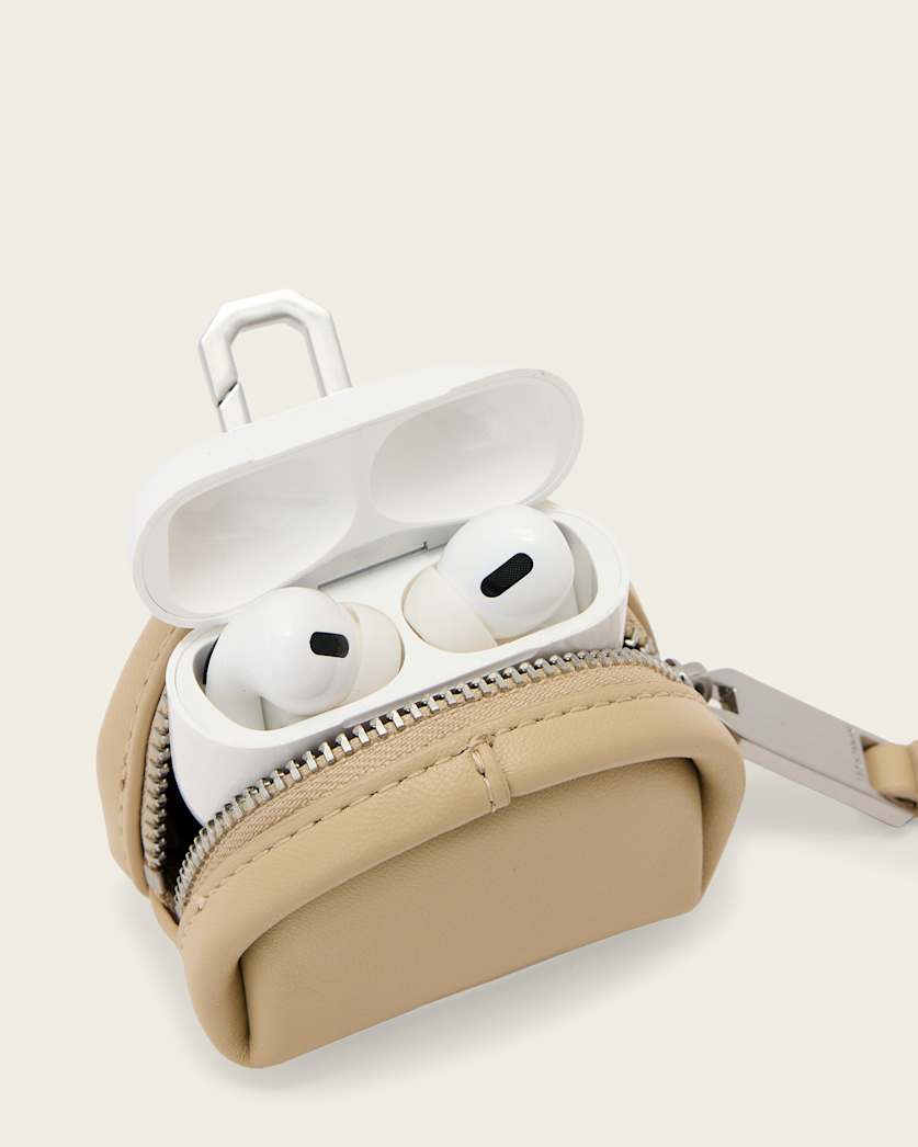 Rosalie Leather Airpod Case BONE WHITE | ALLSAINTS Canada